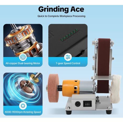 Mini Bandschleifer DIY Poliermaschine 7 Gang Elektrischer Schleifer ...