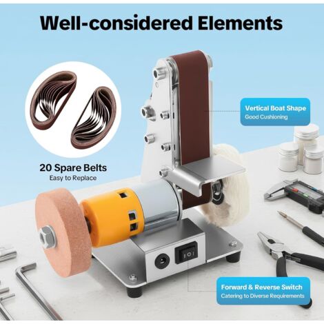 Mini Bandschleifer DIY Poliermaschine 7 Gang Elektrischer Schleifer ...
