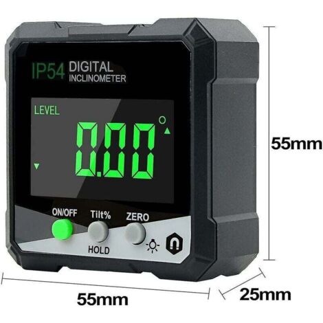 Détecteur d'angle numérique, rapporteur/jauge d'angle avec écran LCD ...