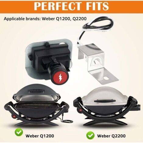Kit d'allumage de remplacement pour barbecue à gaz Weber Q1200 Q2200 64868