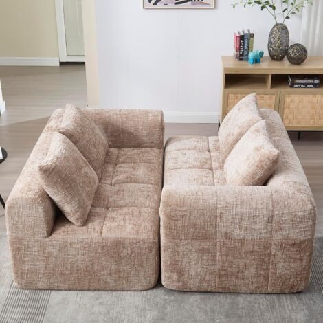 Méridienne Chaise Longue Canapé 2 Places pour Intérieur - avec Poches ...