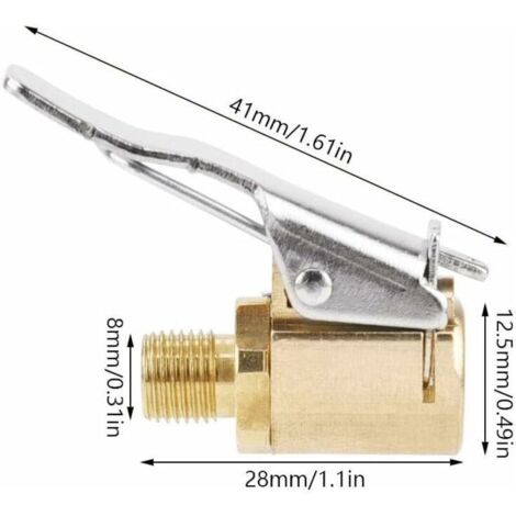4-teiliges 8-mm-Düsen-Autoreifenventil-Adapter-Ventilanschluss ...