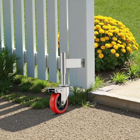 Wiltec Gate Castor – 200 mm, Maximum Capacity 275 kg – Rubber and Steel ...