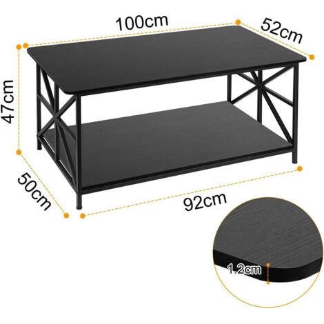 Marble Effect Coffee Table, Side Table for Living Room, Diameter 70 ...