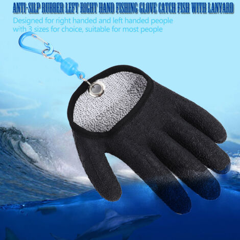 Gant de pêche en caoutchouc antidérapant pour main gauche ou droite ...