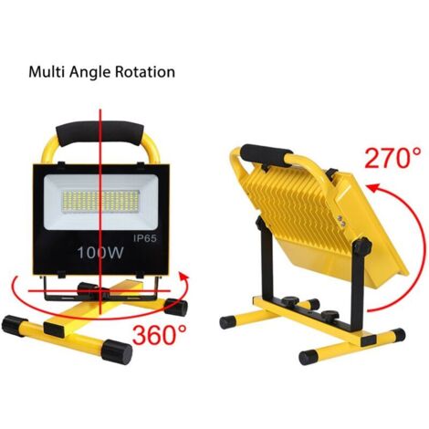 Lampe de chantier rechargeable Carmdering 100W pour travaux en ...