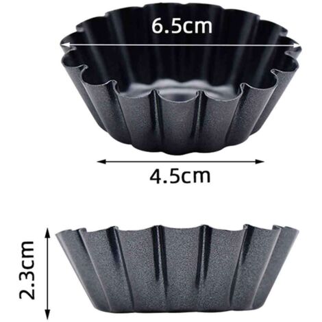 Pie Dish Tartlet Mold Pie Mold Non-stick Coating, Quiche Mold(8 Piece ...