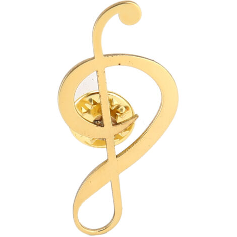 Broche note de musique en métal doré, finition lisse et élégante, avec ...
