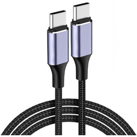 Câble de données C vers C, câble de charge rapide 100 W, double ...