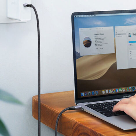 Câble de données C vers C, câble de charge rapide 100 W, double ...