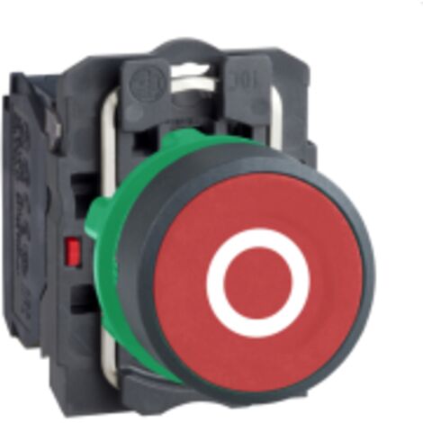 Pulsante rosso Ø22 - filoghiera ad impulso - 1 NC - XB5AA4322