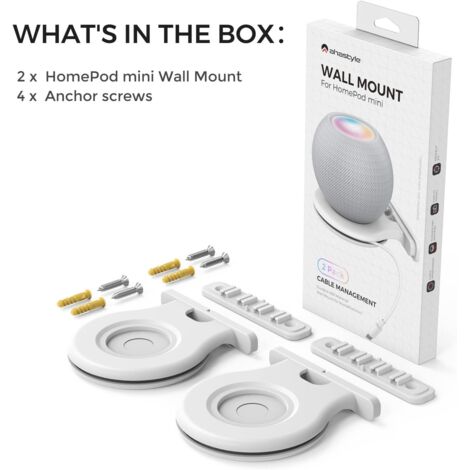 Compatible with Apple HomePod Mini Holder Wall Mount Stand Accessories ...