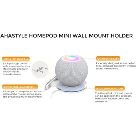 Compatible with Apple HomePod Mini Holder Wall Mount Stand Accessories ...