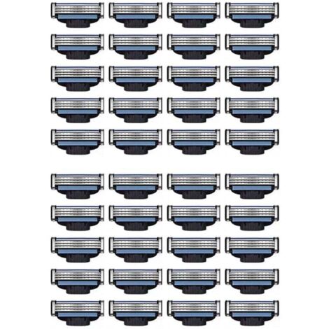 Recharges de Lames Rasoir 40 Pièces, Mach 3 Manuelles pour