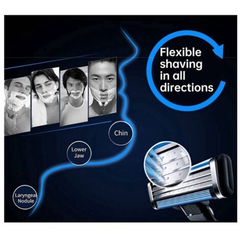 Recharges de Lames Rasoir 40 Pièces, Mach 3 Manuelles pour