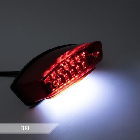 Feu arrière moto universel 12V 21 LED Moto Feu blanc de plaque d ...