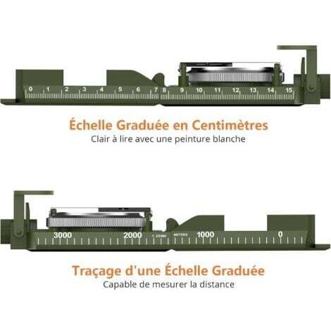 Boussole Randonnée Militaire Professionnelle avec Clinomètre Boussole ...