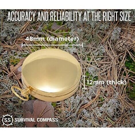 Boussole en cuivre fin G50 montre de poche boussole exquise petit ...