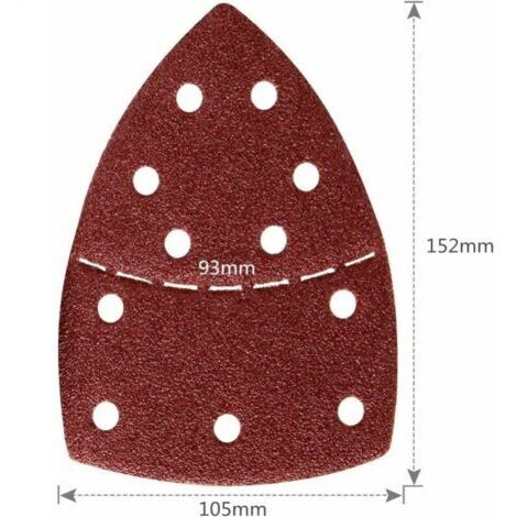 Lot de 60 Triangles de ponçage, papier abrasif pour Bosch PSM 100A, PSM ...