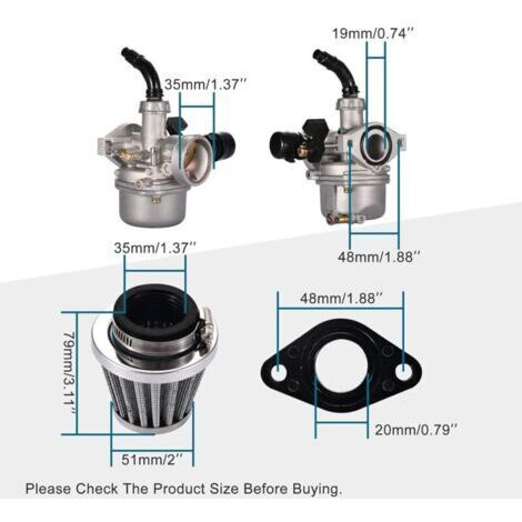 PZ19 Carburateur avec filtre à air Remplacement pour Kazuma Taotao Baja ...