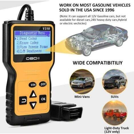 Outil de Diagnostic Auto - Lecteur de Codes Erreur Moteur, Lire et ...