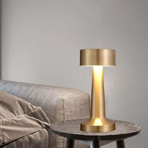 Lampe de chevet tactile sans fil LED, lampe de table usb rechargeable ...