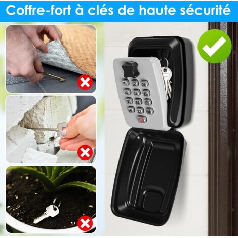 Secured Outdoor Key Box, Large 12 Digit Code Box, Waterproof and Rust ...