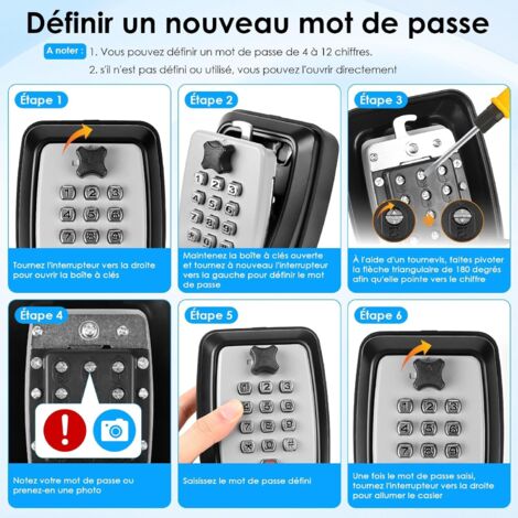 Secured Outdoor Key Box, Large 12 Digit Code Box, Waterproof and Rust ...