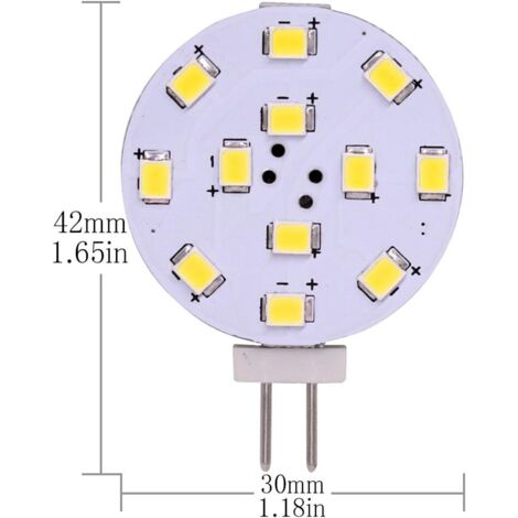 LED G4, Equivalente da 35 Watt, Disco LED Bi-Pin, Pin laterale JC, 12V ...