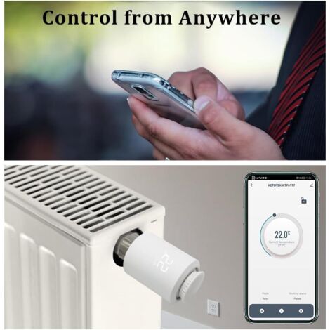 Radiator Thermostatic Head, Programmable Connected Thermostatic Valve ...