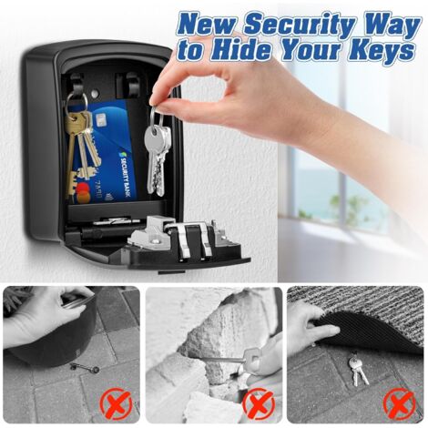 Secure Key Box, Superior Large Key Box, Key Safe with 4 Digit Numeric ...