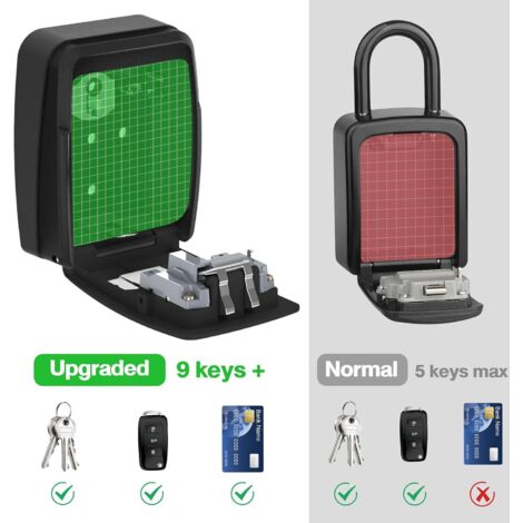 Large Wall Mounted Key Box with 4 Digit Combination Lock, Waterproof ...
