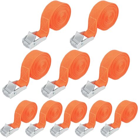 Sangle à Cliquet,10 Pièce 2.5M Sangles D'arrimage avec Boucle pour Moto ...