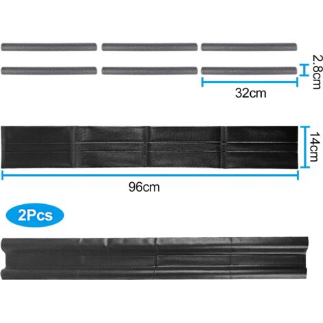 2 pièces Boudin de Porte Double Isolant 96 cm, Bas de Porte Asolation ...