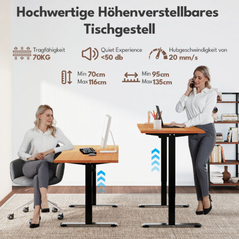 TolleTour Bastidor de mesa con altura regulable eléctricamente, memoria ...