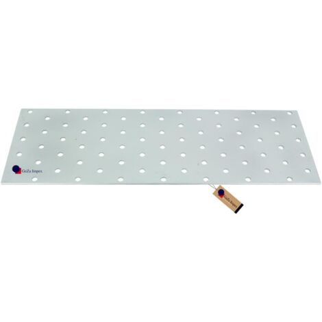 GeZu Impex Piastra Forata 100 x 300 mm Zincato Piastra di Giunzione ...