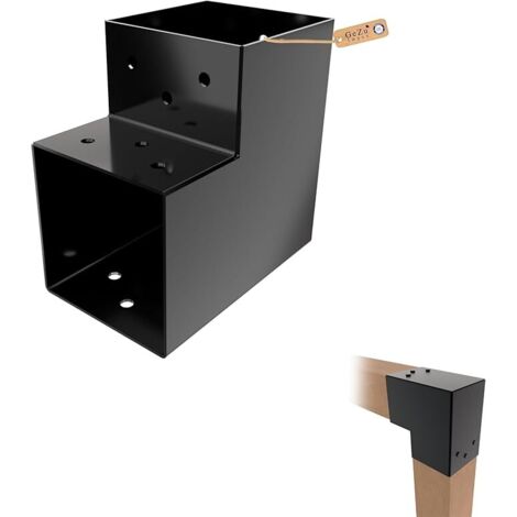GeZu Impex Post Connector L 91 x 91 mm Black Powder Coated Pergola L ...