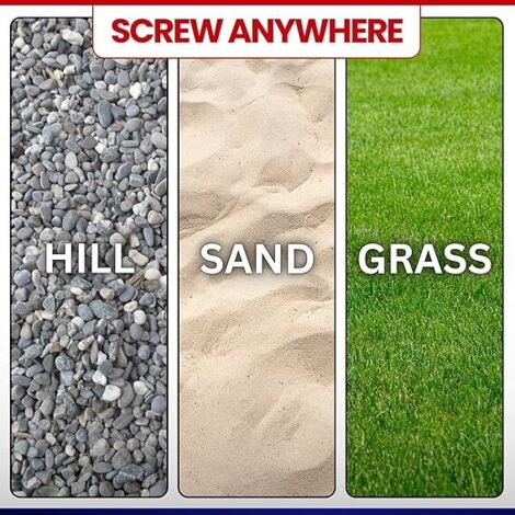 GeZu Impex Parasol Ground Spike 25 to 62 mm Hot Dip Galvanised screw in ...