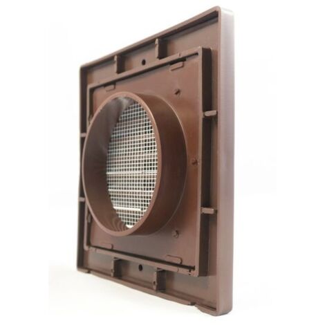 ABGEWINKELT LUFT GITTER 14x14 ø 100 mit BRAUNEM Netz