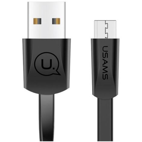 USAMS U2 MicroUSB-Flachkabel 12 m schwarz