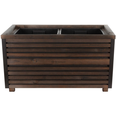 Greenspot, eccellente fioriera in legno con listelli 80x40x45cm ...