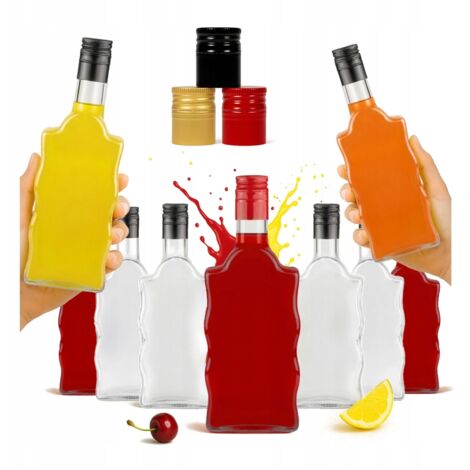 50x BOTELLAS FALA 500 ml + TAPA LARGA botellas de vidrio para vodka ...