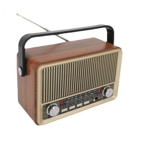 Poste Radio Vintage Retro, AM/FM/SW Poste Radio Portable Rechargeable ...