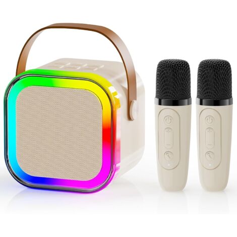 Machine à karaoké pour enfants - Enceinte Bluetooth, 2 microphones sans ...