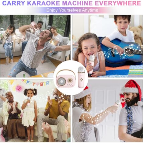 Mini machine à karaoké - Pour enfants et adultes, set karaoké mignon ...