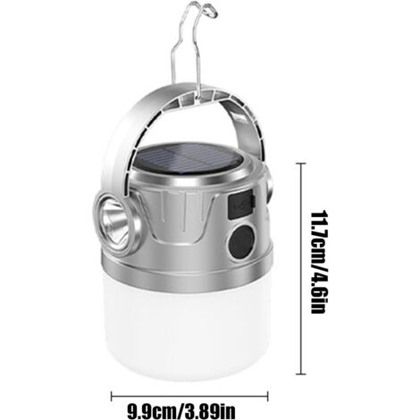 Lampe torche - Lumière de camping solaire - LED rechargeable, torche ...