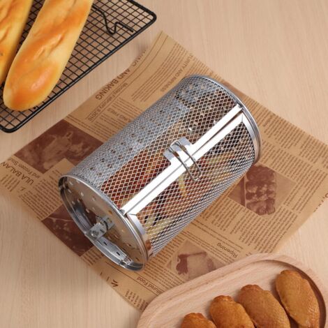 Rouleau rotatif de cage, outil de barbecue, cage de cuisson en acier ...