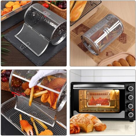 Rouleau rotatif de cage, outil de barbecue, cage de cuisson en acier ...