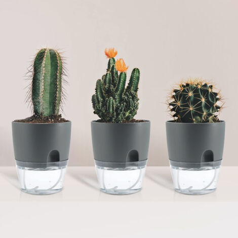 Pots de fleurs à arrosage automatique, pots de fleurs en résine pour la ...