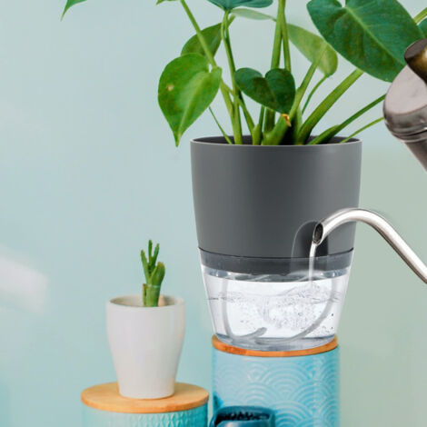 Pots de fleurs à arrosage automatique, pots de fleurs en résine pour la ...